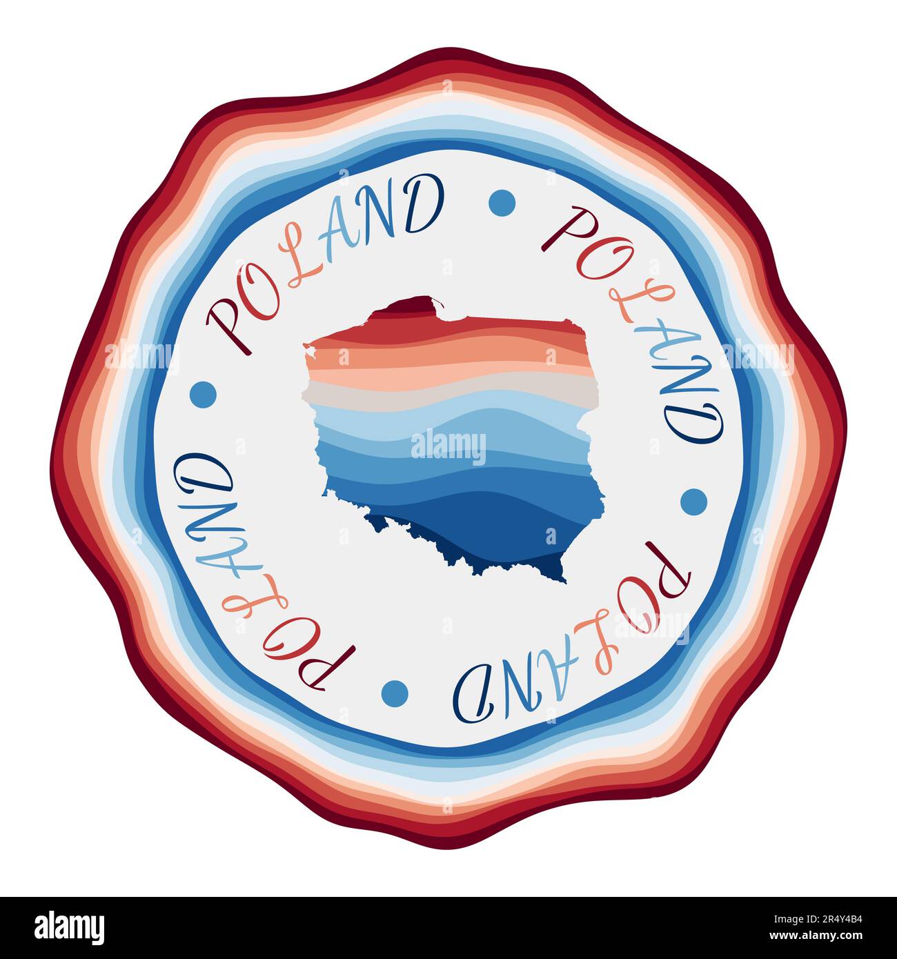 Poland country icon map logo Banque de photographies et d’images à ...