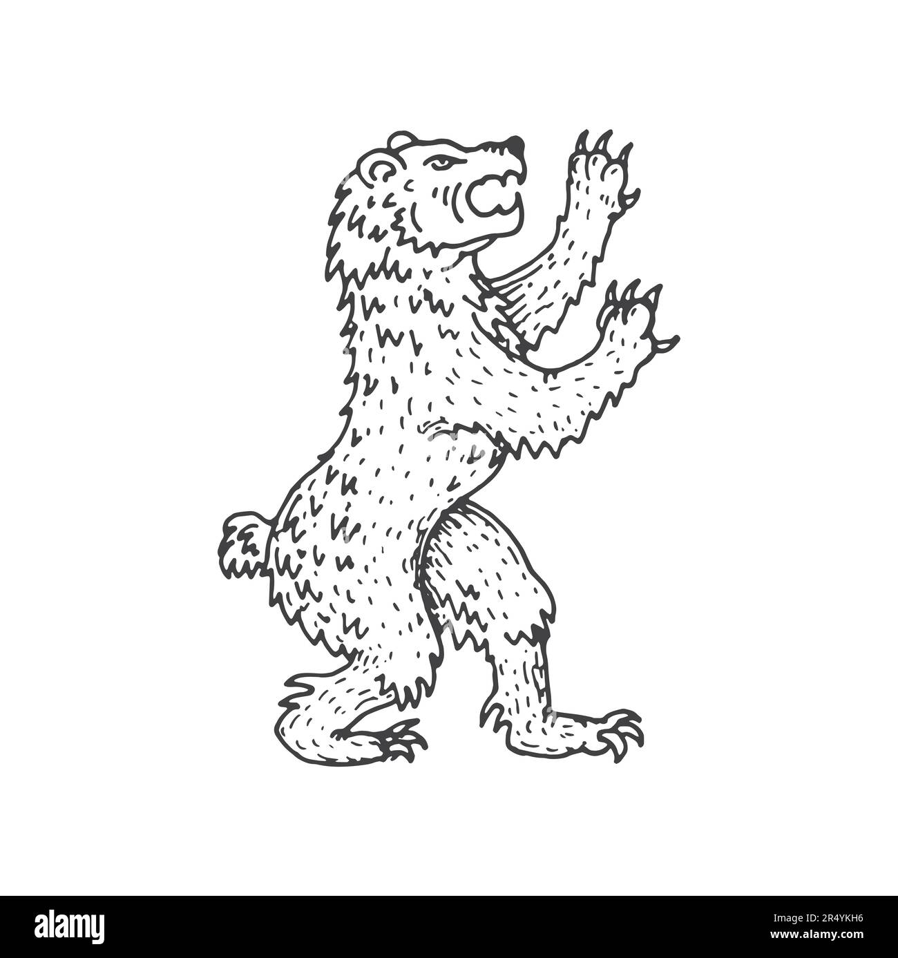 Medieval drawing forest Banque d'images détourées - Alamy