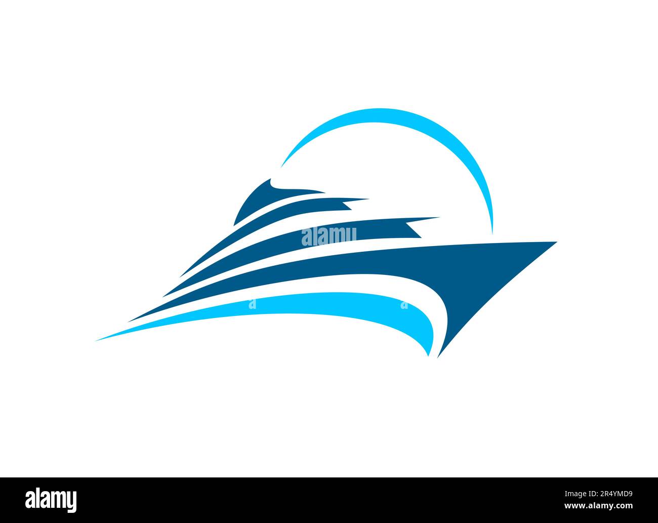 Icône de bateau, yacht ou paquebot et voilier de croisière en mer ...