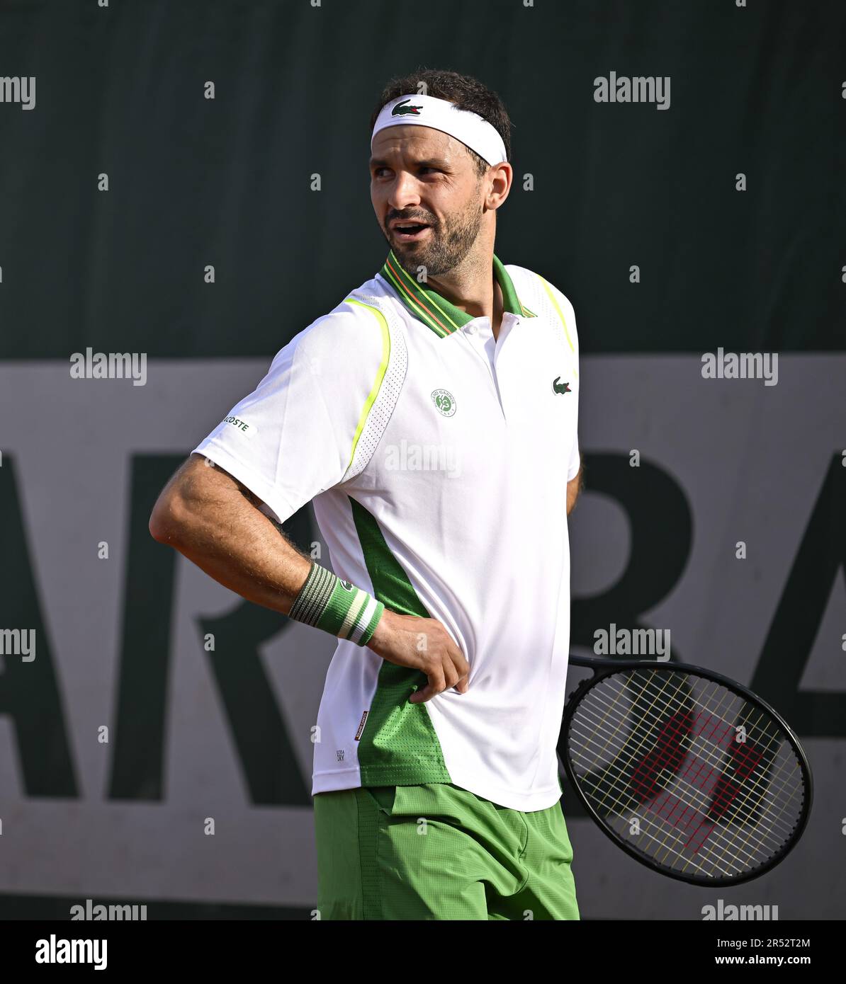Paris, France - 31 mai 2023, Grigor Dimitrov de Bulgarie lors de l'Open ...
