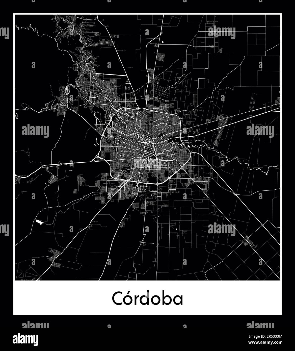 Mapa de cordoba Banque d'images vectorielles - Alamy
