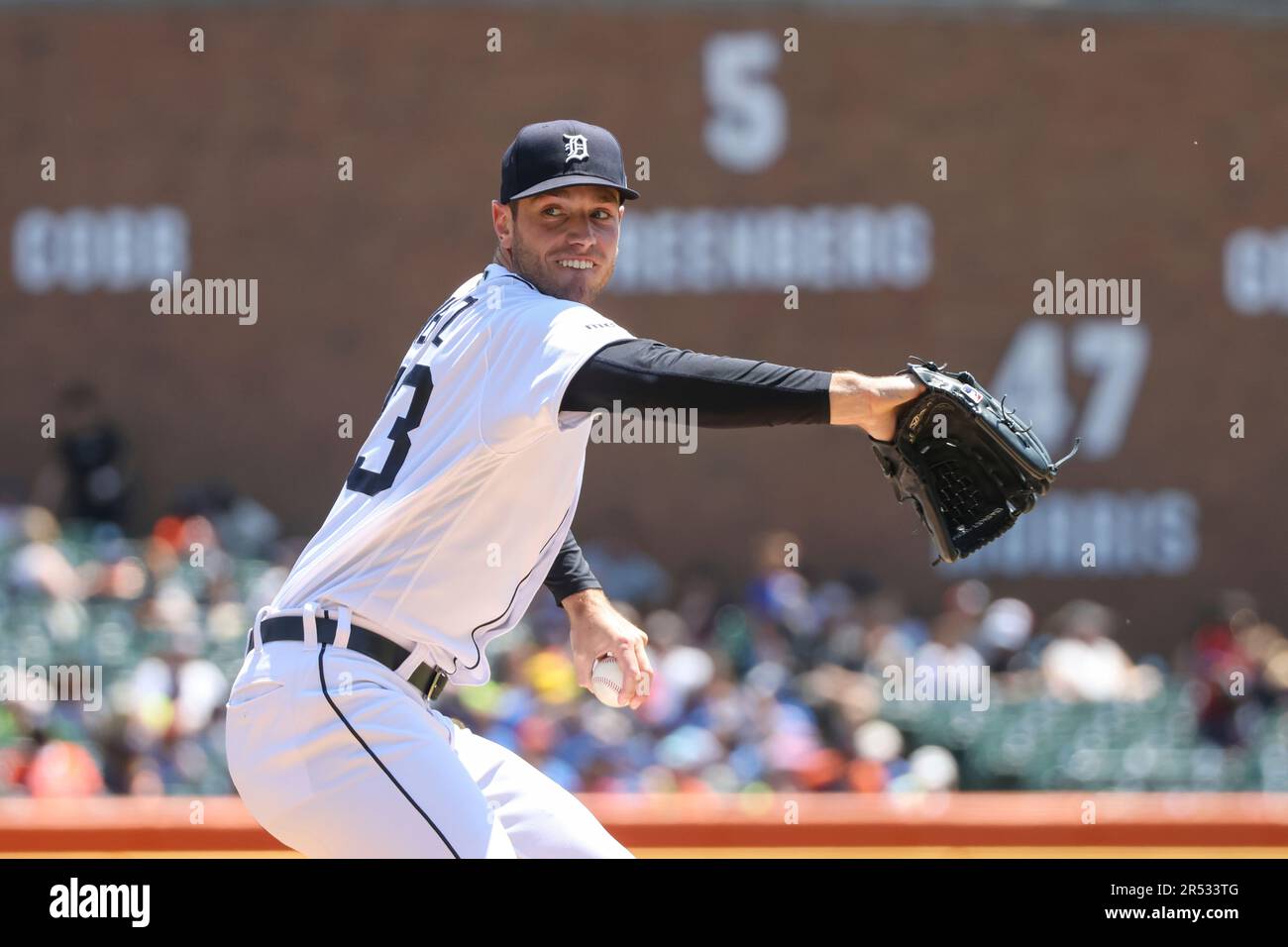 DETROIT, MI - MAY 31: Detroit Tigers starting pitcher Joey Wentz (43 ...
