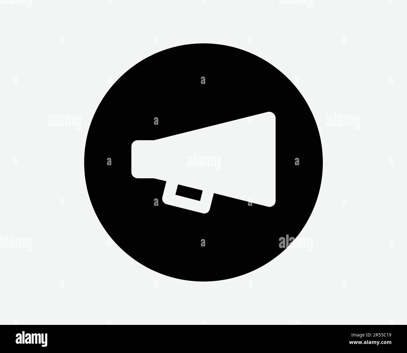 Symbole du haut parleur Banque d'images noir et blanc - Alamy