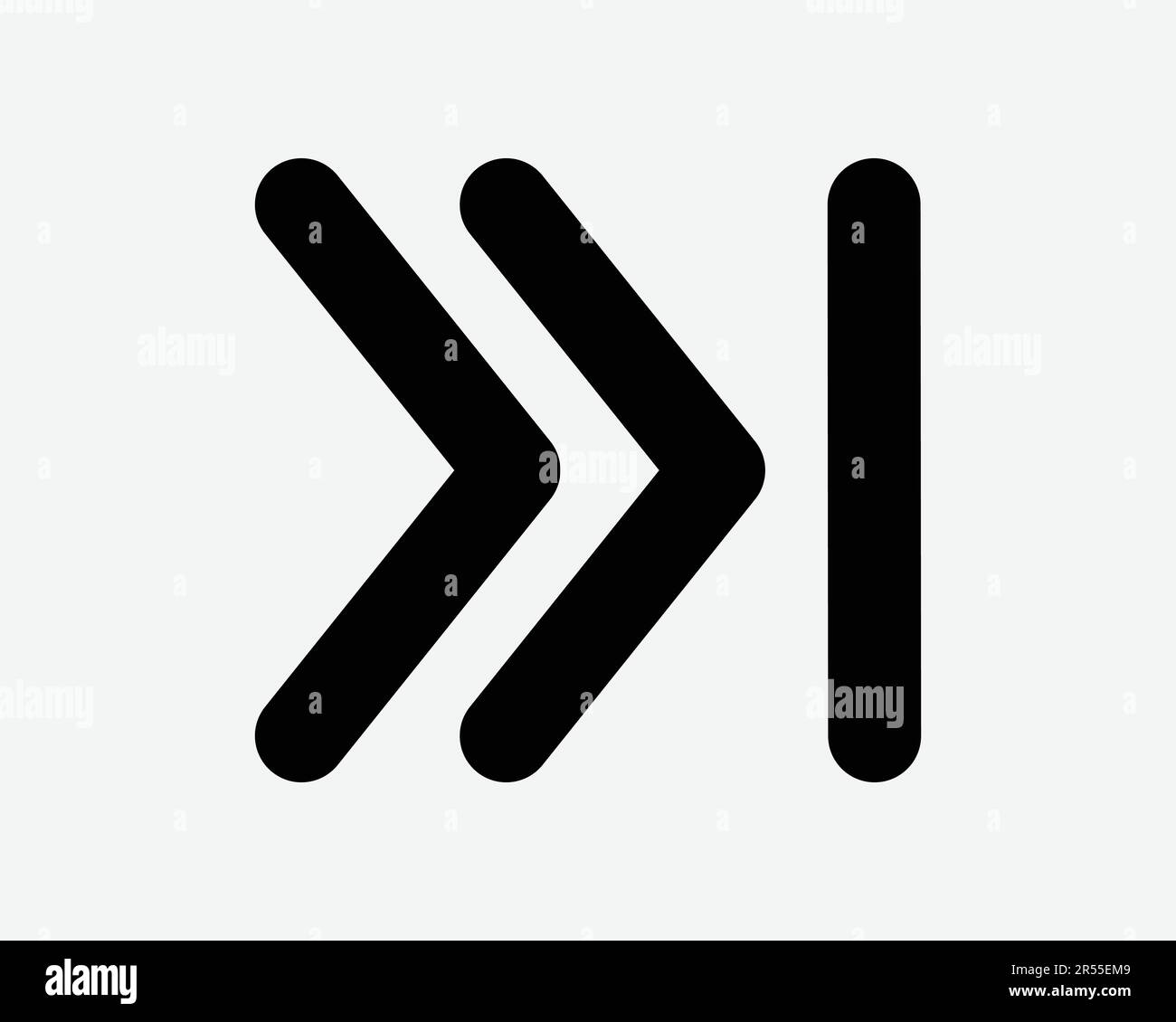 Icône saut avant. Lecteur de musique contrôle des médias Suivant piste ...