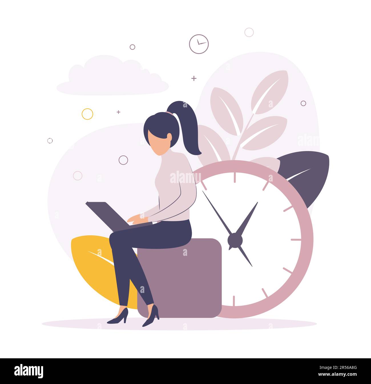 Travailler sur des montres Banque d'images vectorielles - Alamy