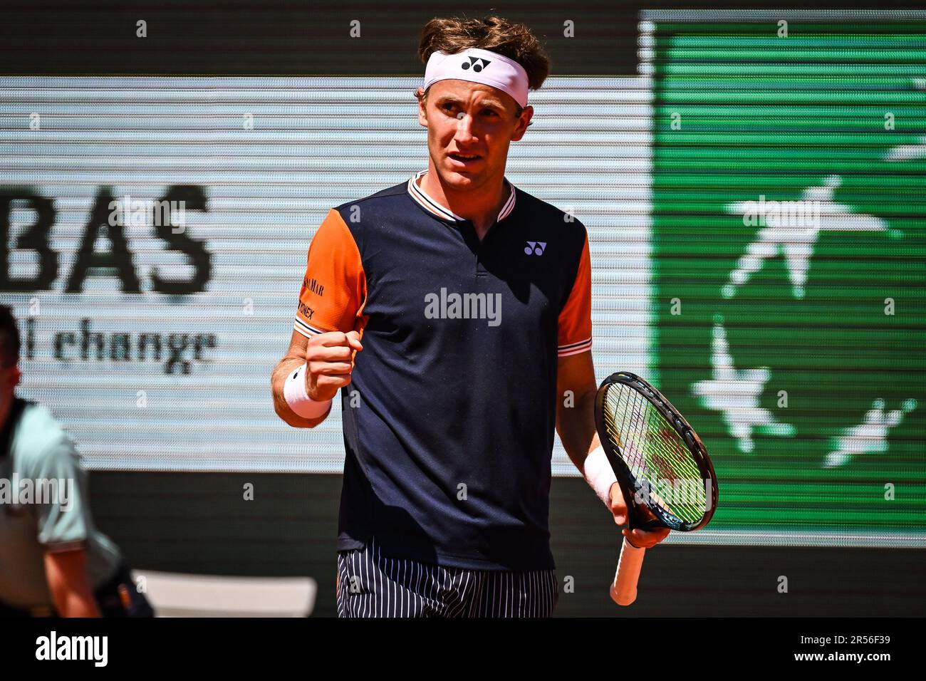 Casper RUUD de Norvège célèbre son point de vue lors de la cinquième ...