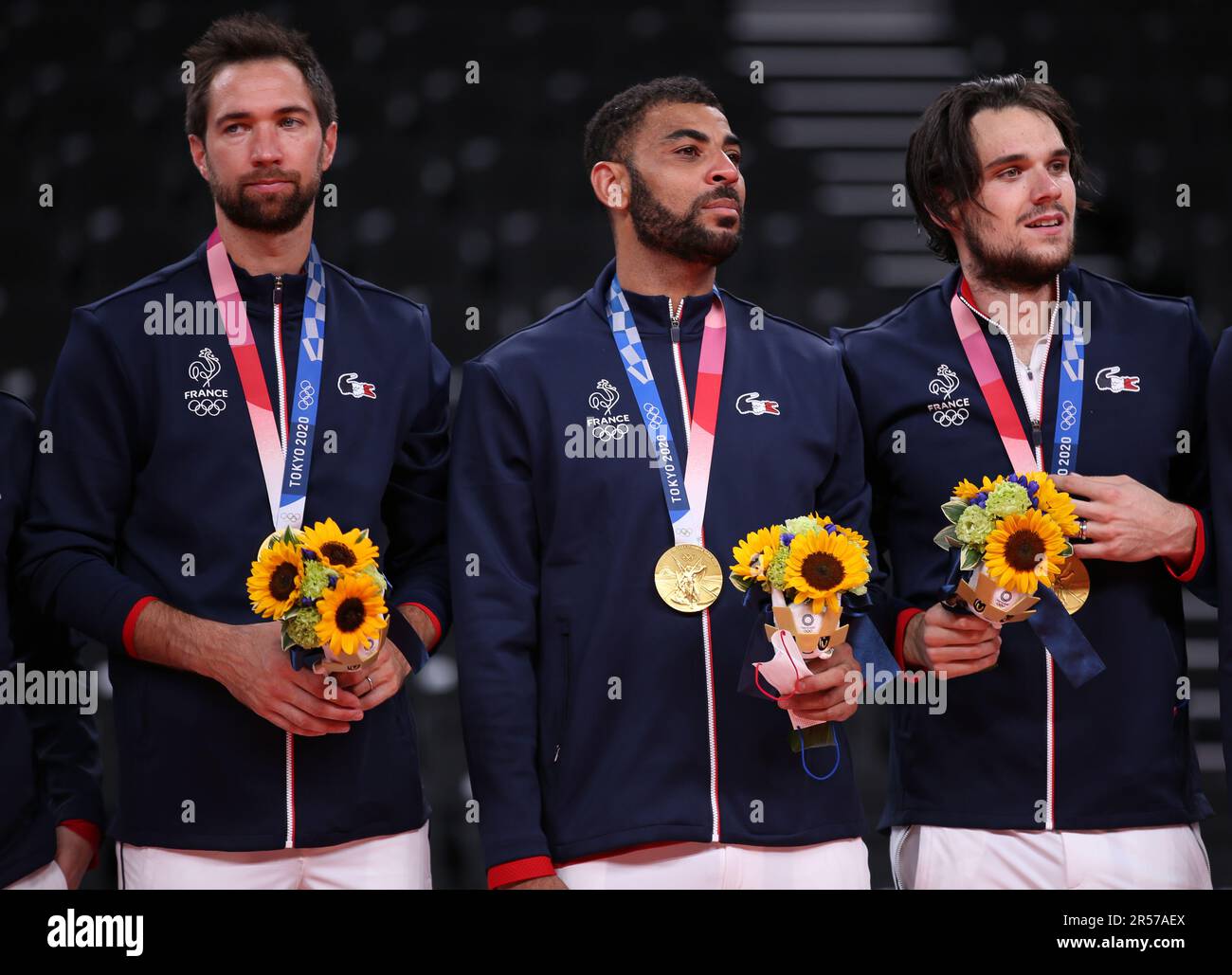 7 AOÛT 2021 - Tokyo, Japon : Kevin TILLIE, Earvin NGAPETH et Antoine ...