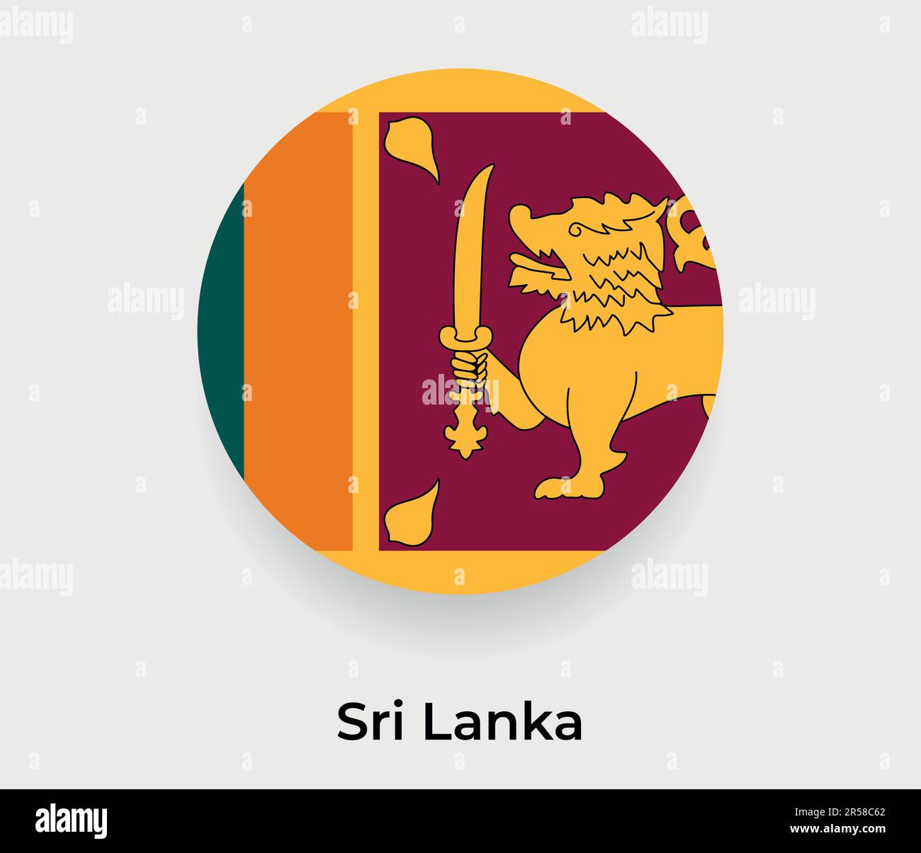 Drapeau sri lanka Banque d'images vectorielles - Alamy