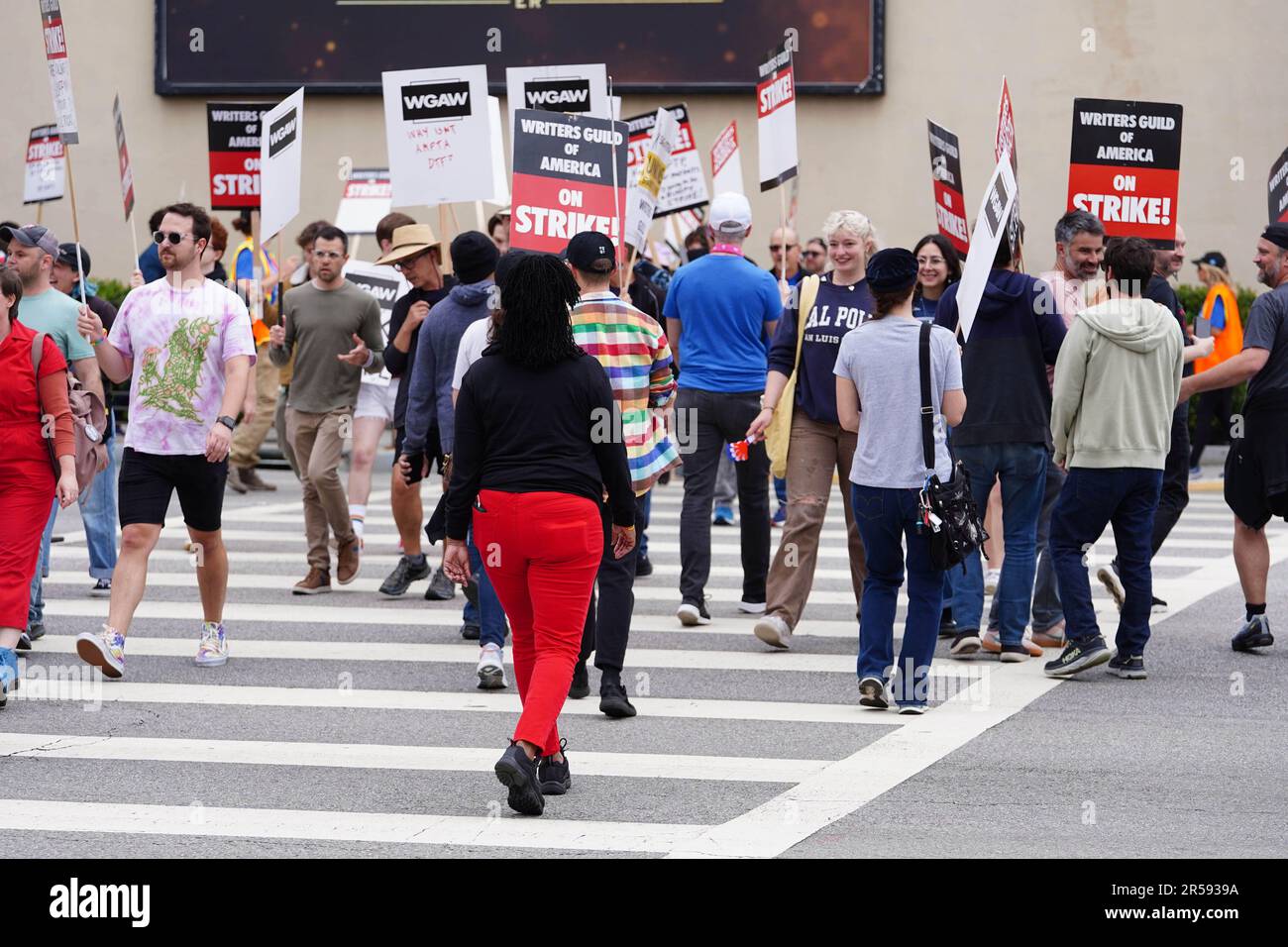 Photo by: gotpap/STAR MAX/IPx 2023 6/1/23 Warner Bros WGA/PRIDE Protest ...