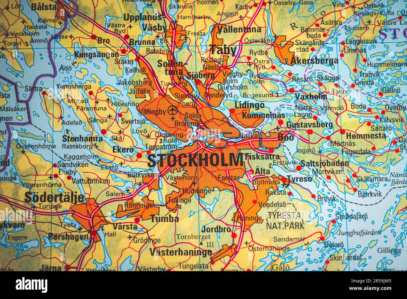 Map stockholm capital city sweden Banque de photographies et d’images à ...