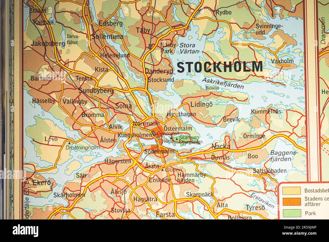 Map stockholm capital city sweden Banque de photographies et d’images à ...