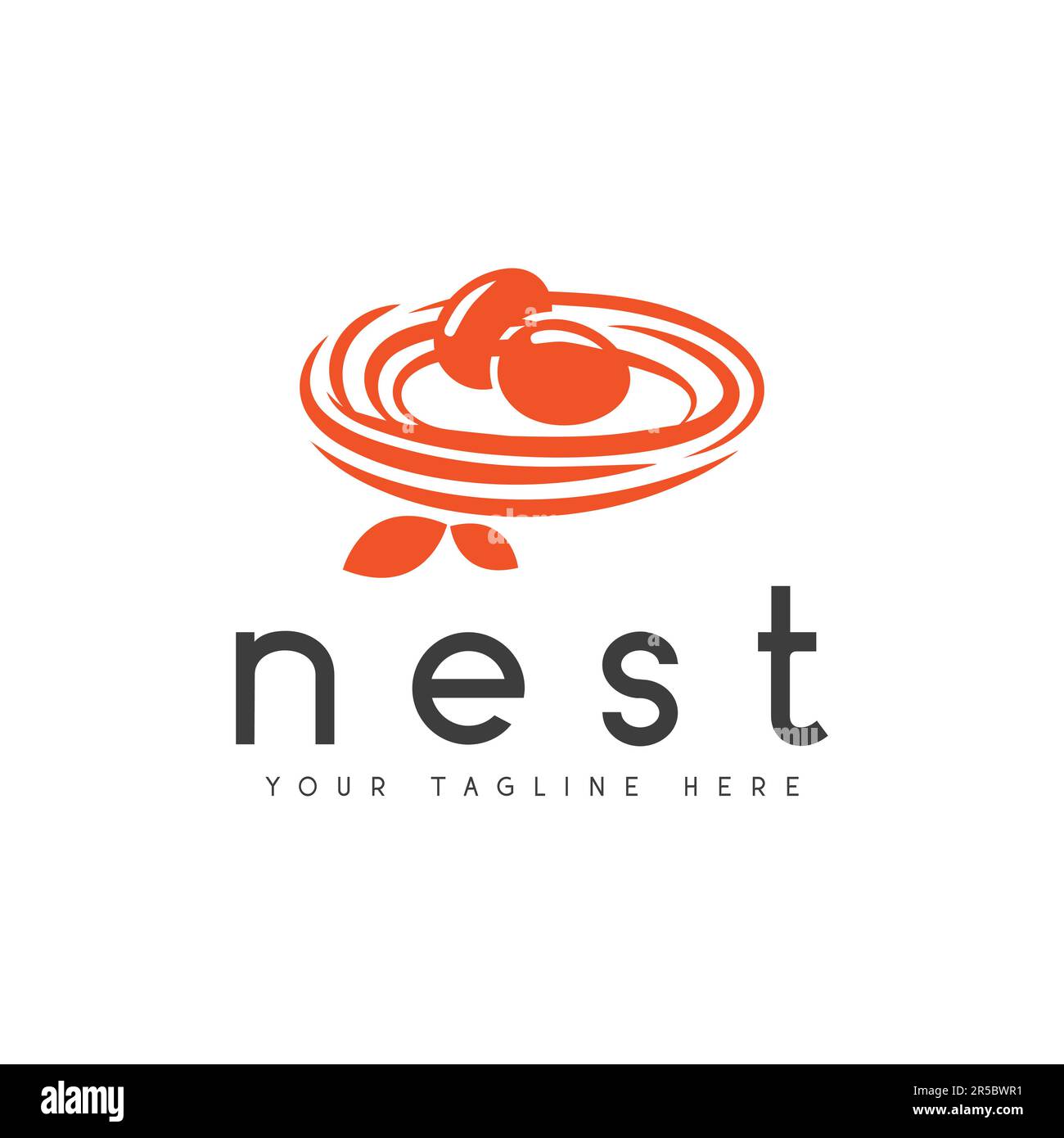 Nest logo Banque d'images vectorielles - Alamy