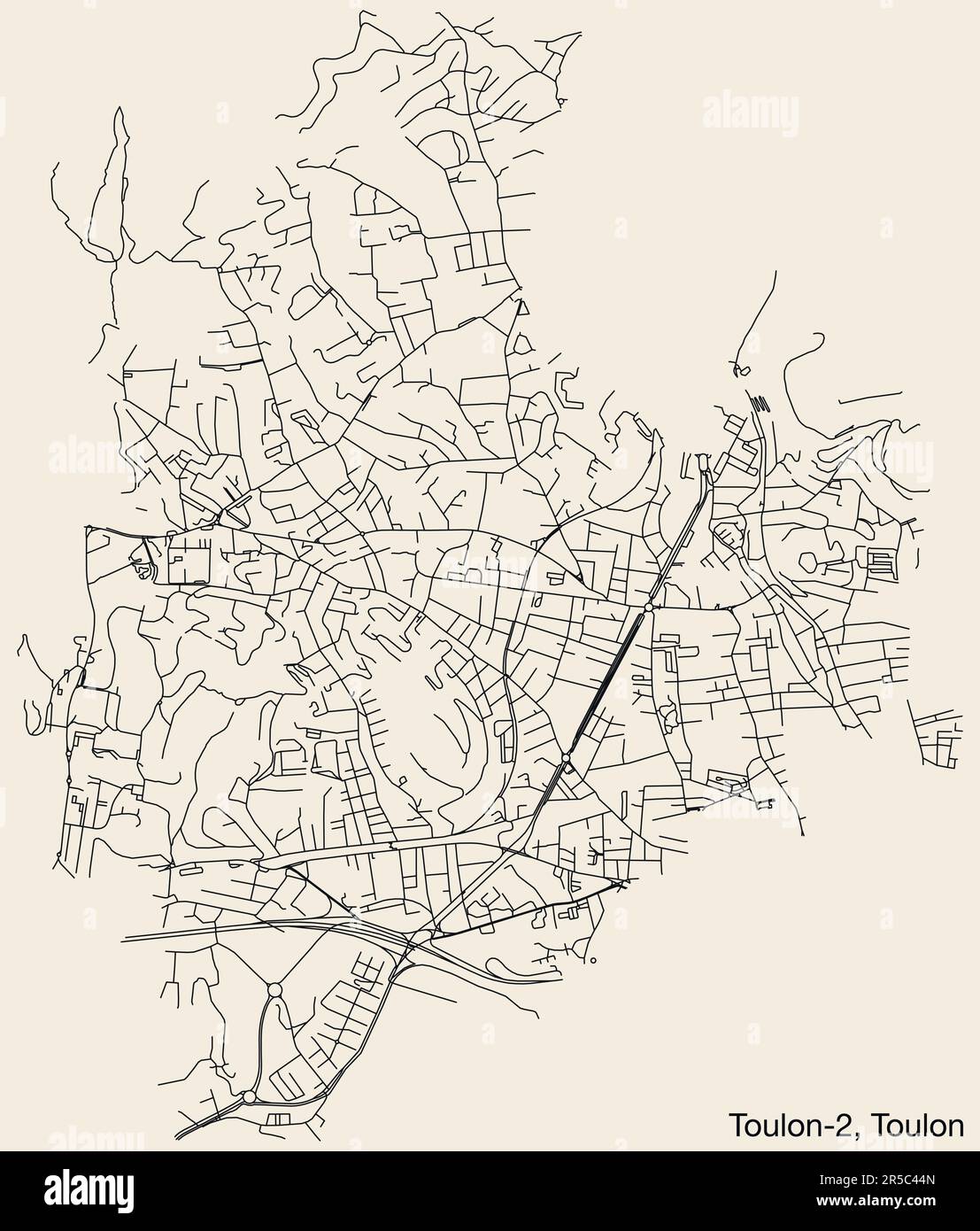 Carte de toulon Banque d'images vectorielles - Alamy