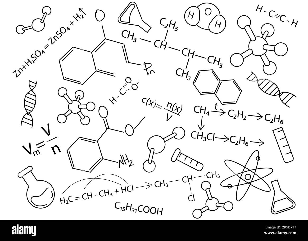 Formulas and chemical reactions Banque de photographies et d’images à ...