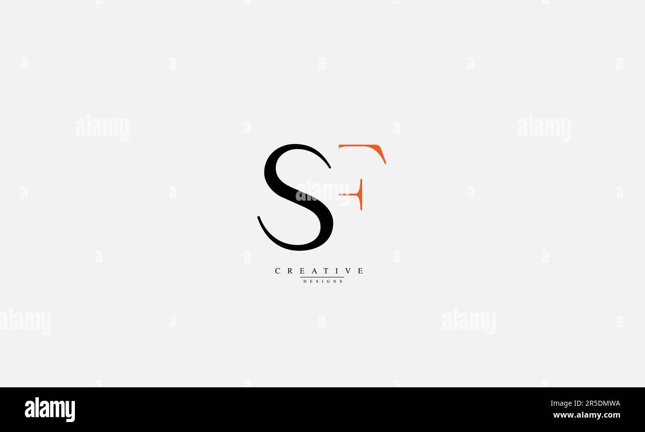 Logo des initiales sf Banque de photographies et d’images à haute ...