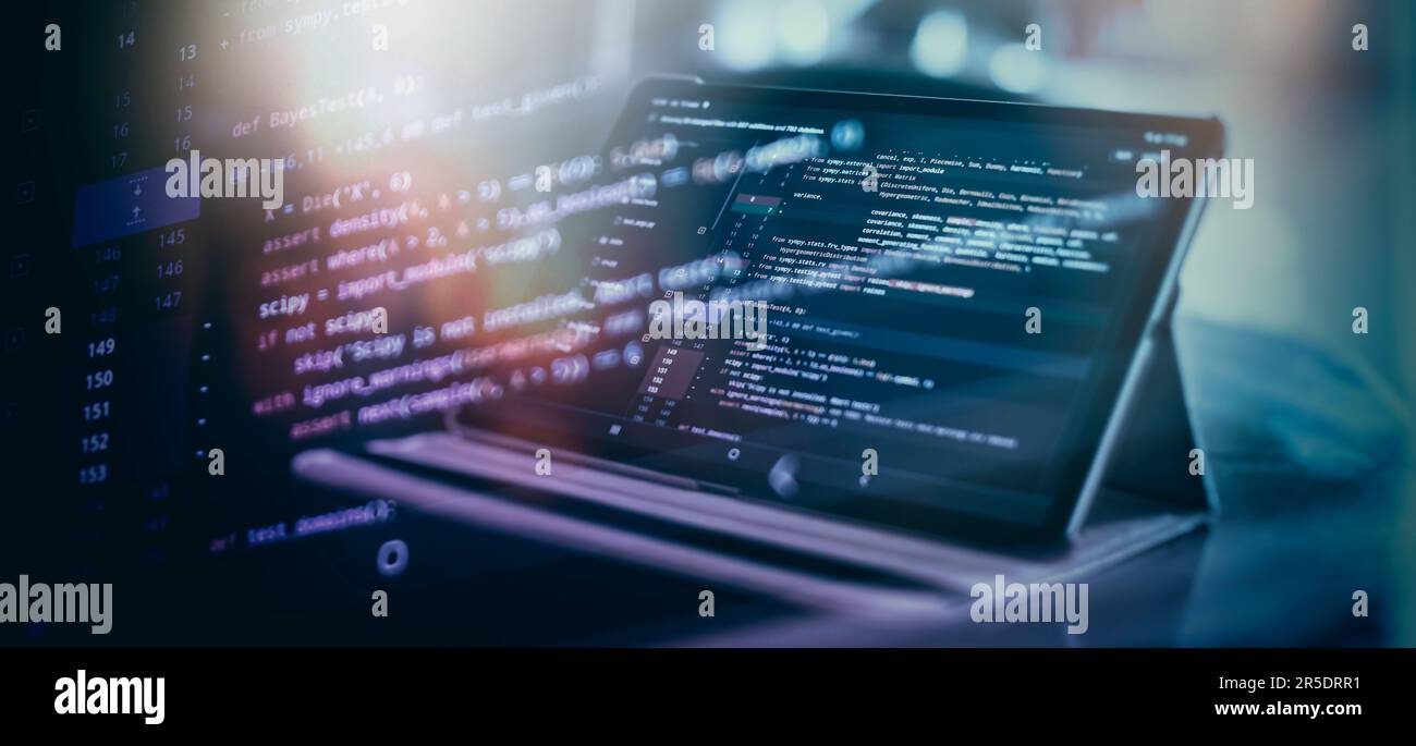 Photo de gros plan du bloc-notes. Utilisation CSS, JavaScript et HTML ...