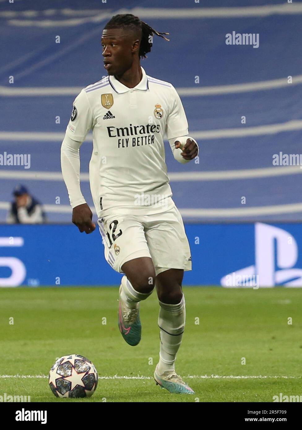 Eduardo Camavinga du Real Madrid pendant la Ligue des champions de l'UEFA, demi-finales, match ...