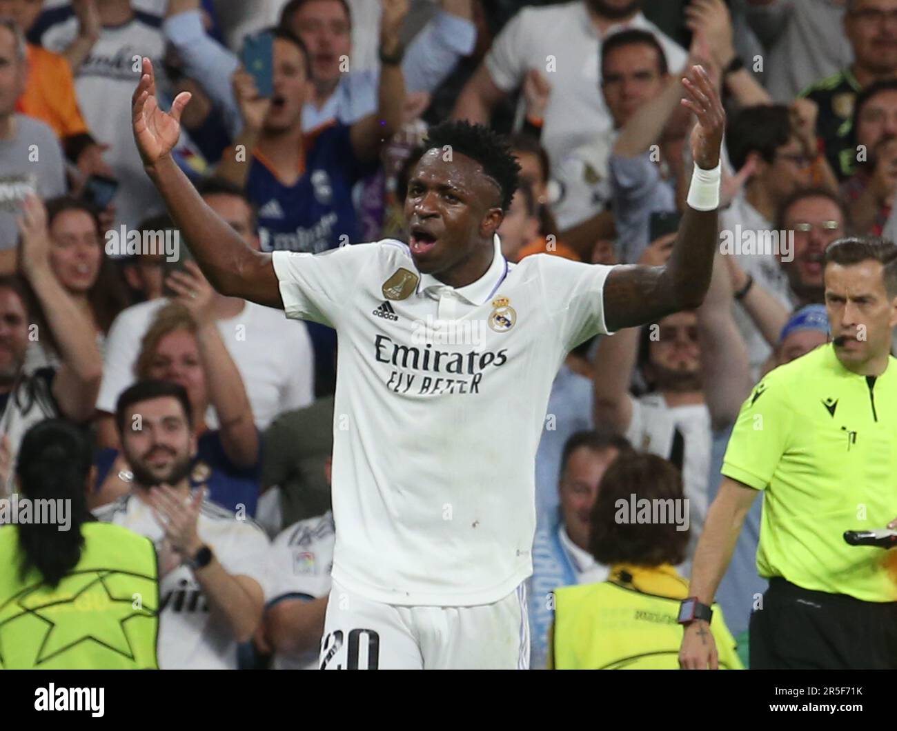 But vin’cius Jœnior du Real Madrid pendant la Ligue des champions de l’UEFA, demi-finales, match ...