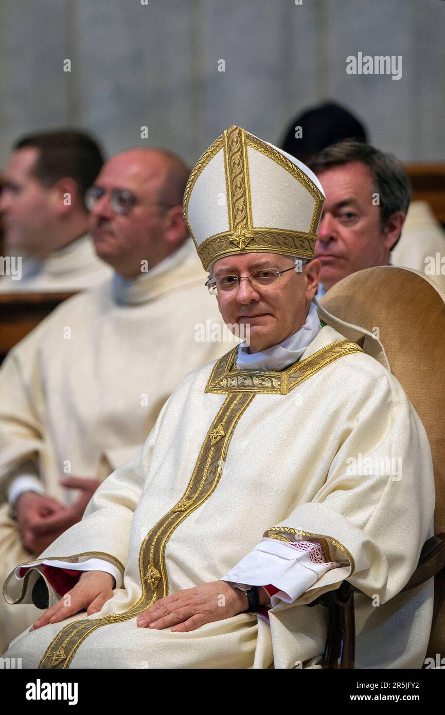 Italie, Rome, Vatican, 2023/6/03. Le pape François assiste à l ...