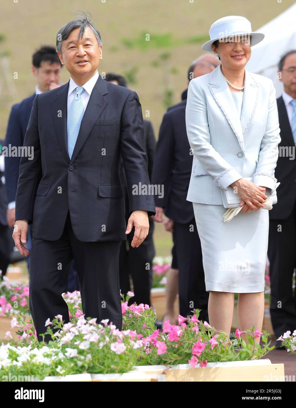 Japanese Emperor Naruhito and Empress Masako attend the 73rd National ...