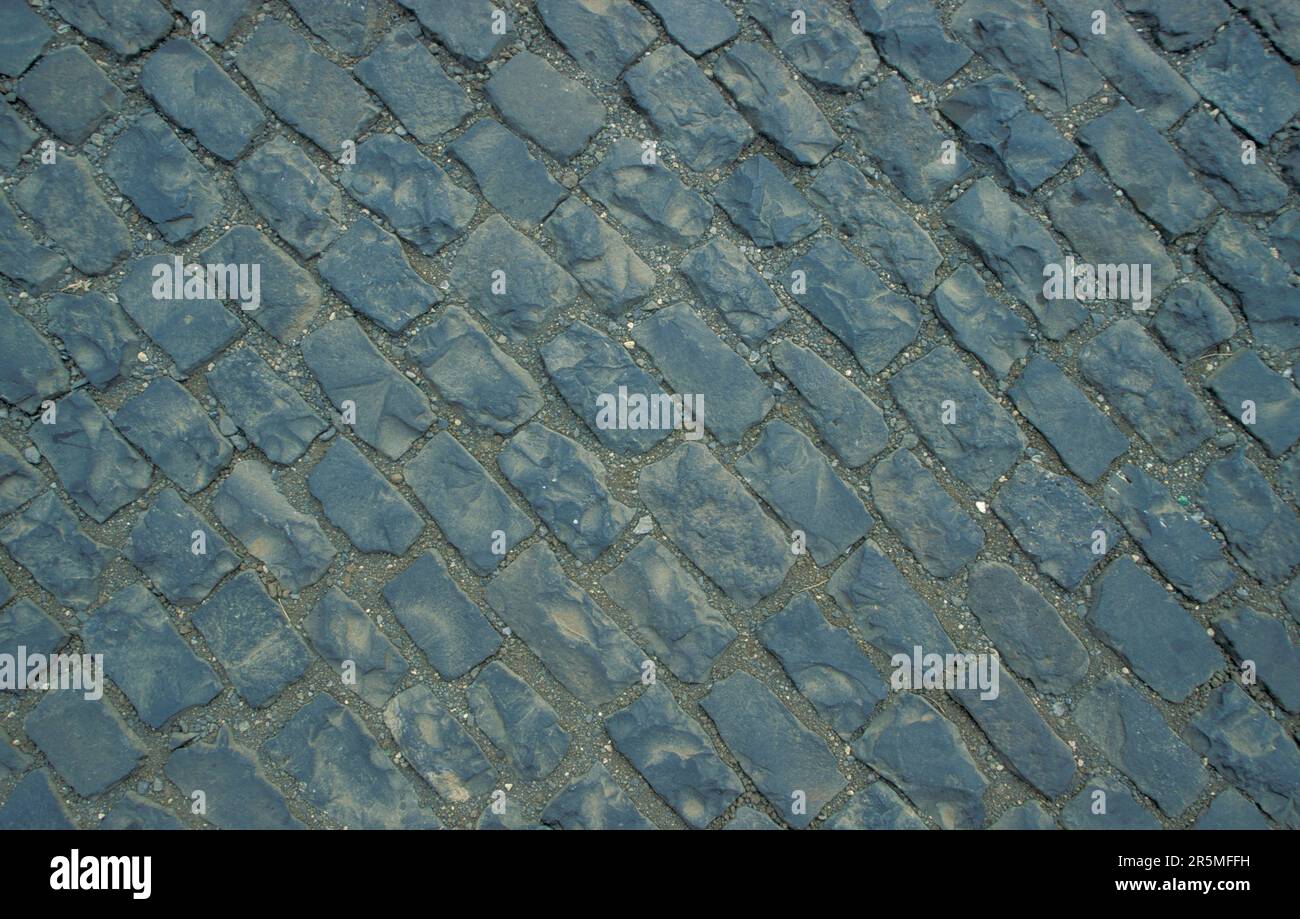 Une route en pierre sur l'île de Santo Antao sur les îles du Cap-Vert ...