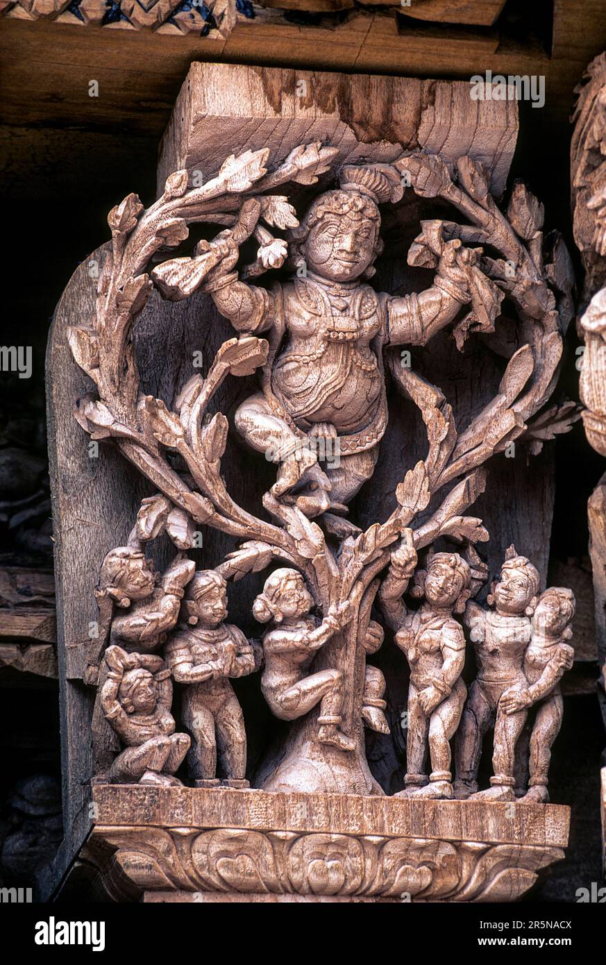 Lord Krishna vole des vêtements de Gopikas et les redonne après avoir ...