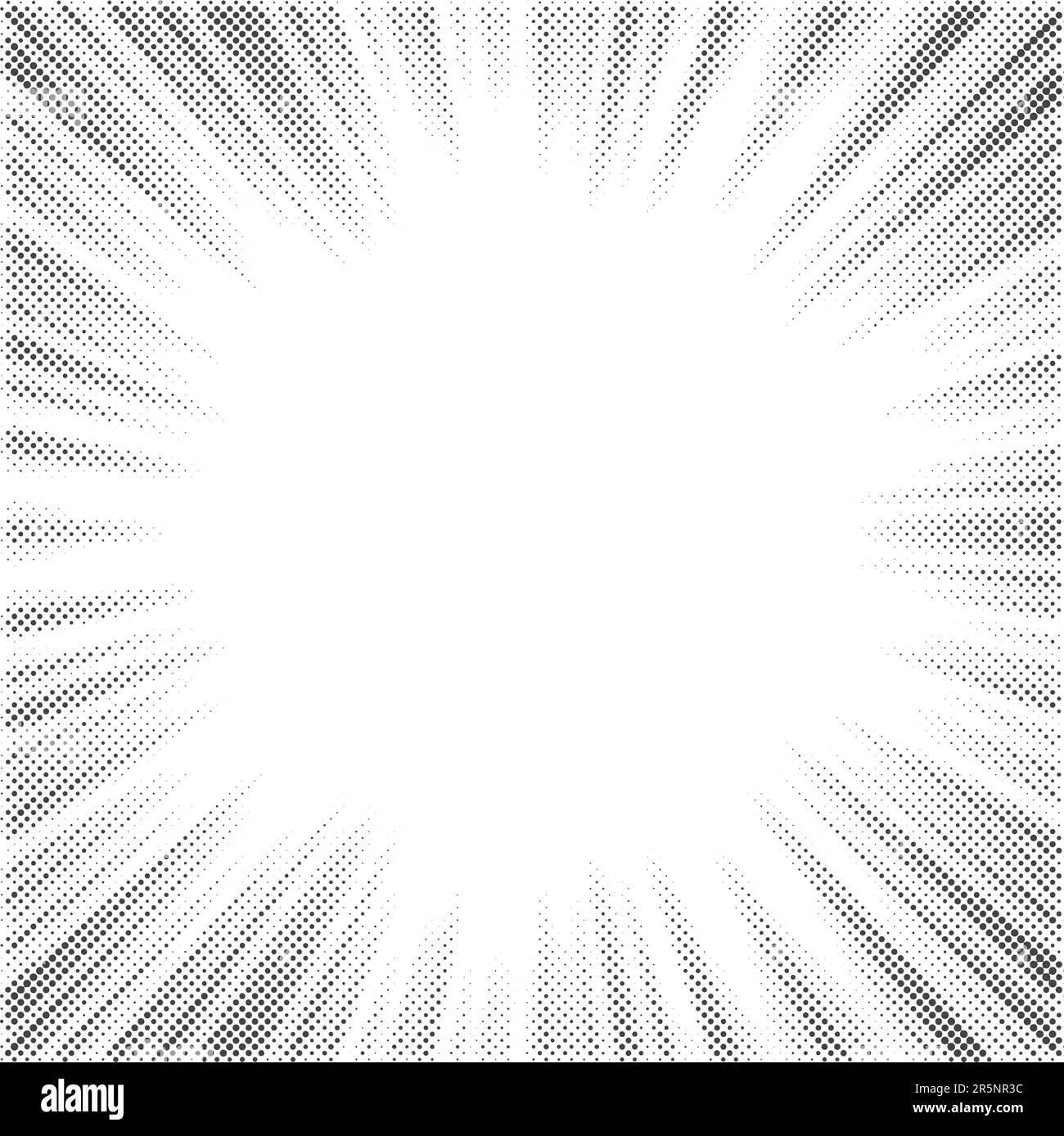 Arrière-plan des lignes de demi-teinte radiales Motif en pointillés de ...