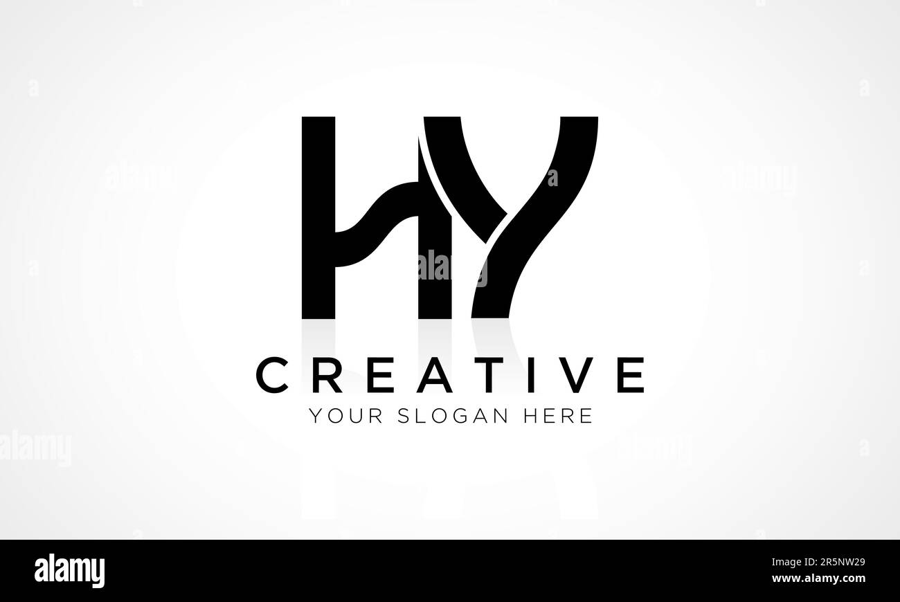 Hy lettre logo Banque d'images vectorielles - Alamy