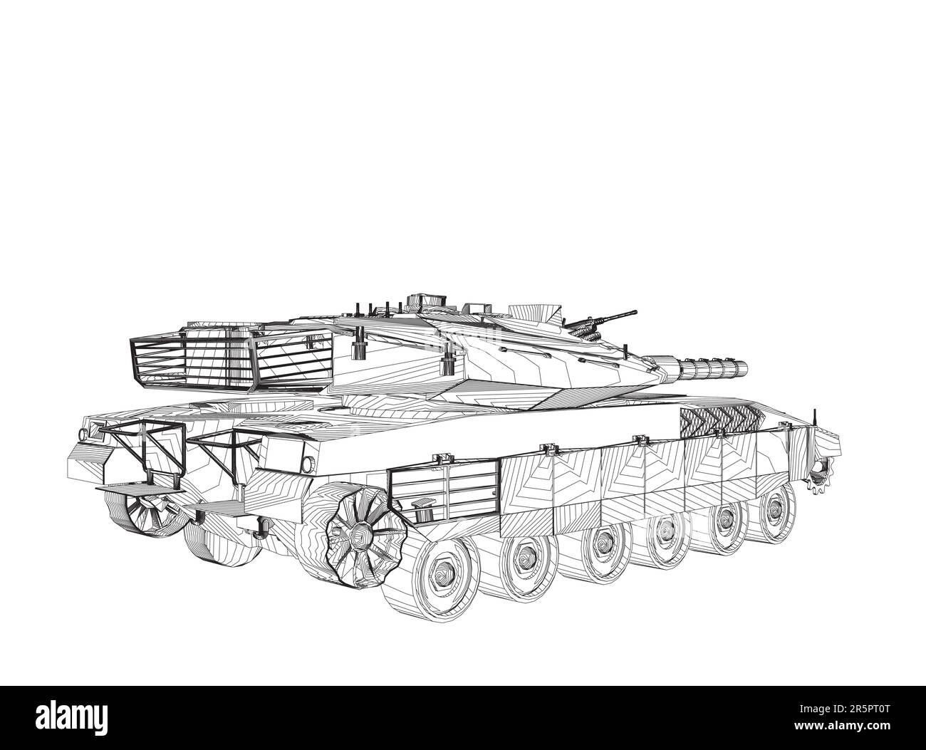 Image vectorielle isolée pour les concepts militaires. Char militaire ...
