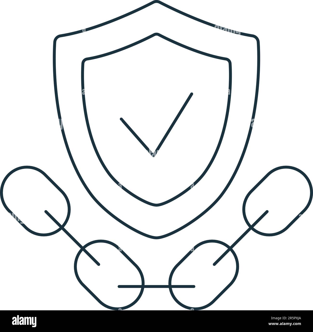 Icône de fiabilité. Panneau monochrome simple de la collection de ...