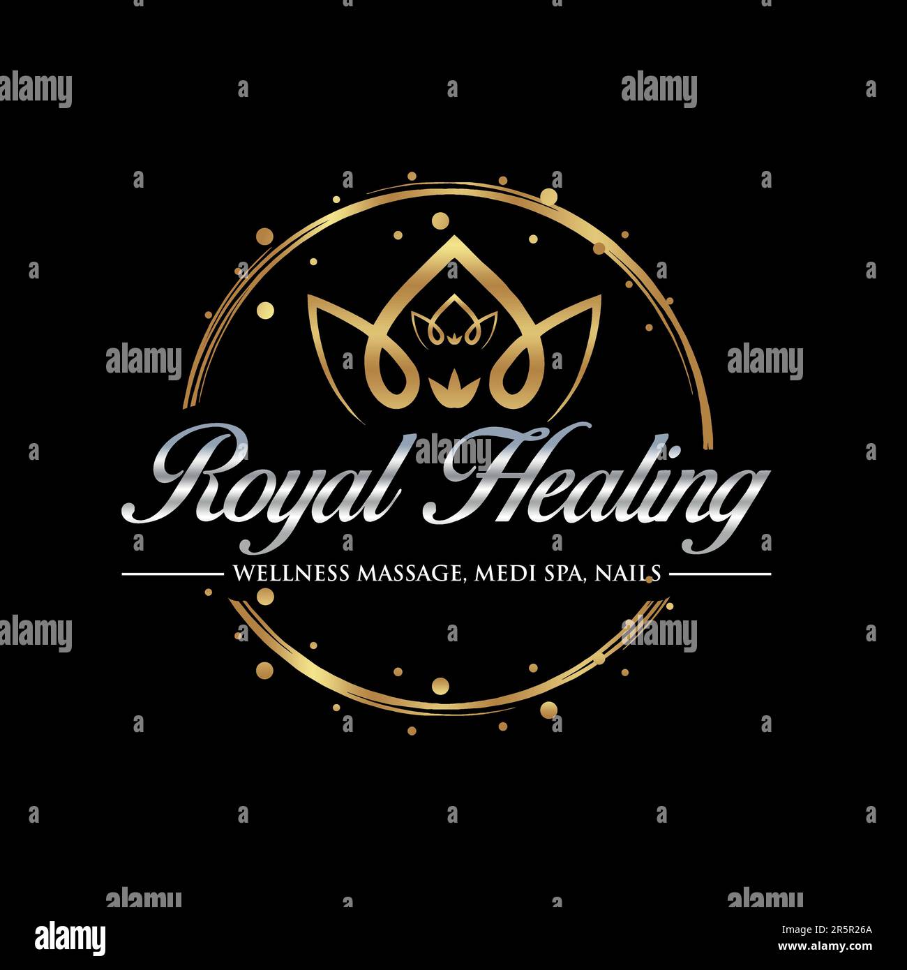 Massage logo Banque d'images vectorielles - Alamy