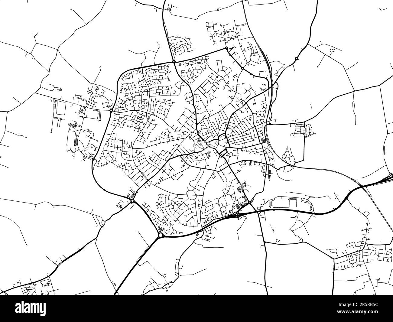 Wellingborough sur une carte Banque de photographies et d’images à ...