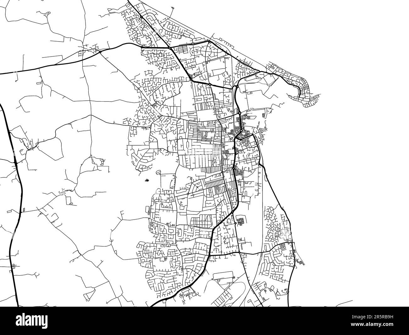 Carte de hartlepool Banque d'images noir et blanc - Alamy