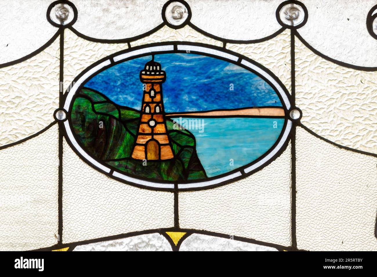 France, Meurthe et Moselle, Nancy, traverse avec vitraux représentant ...