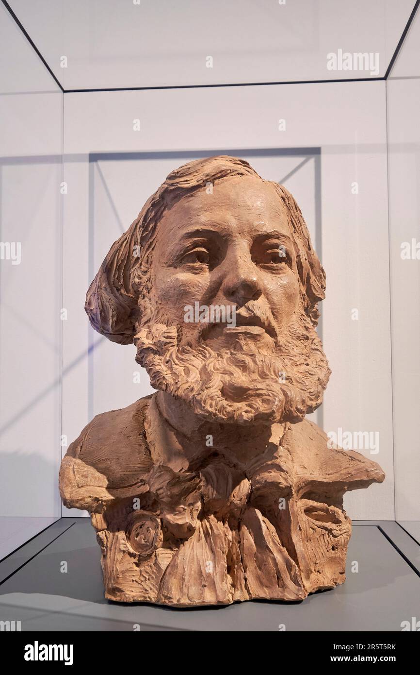 France, Doubs, Ornans, Musée Courbet, buste de Gustave Courbet (1932 ...