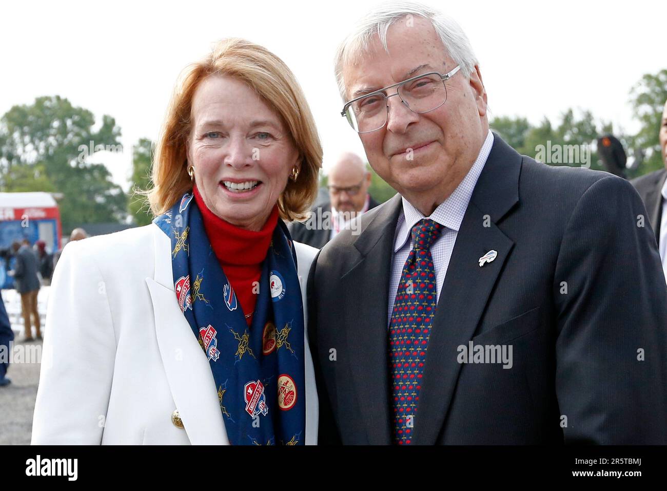 Buffalo Bills Owner/CEO Terry Pegula (right) and wife of the late Bills ...