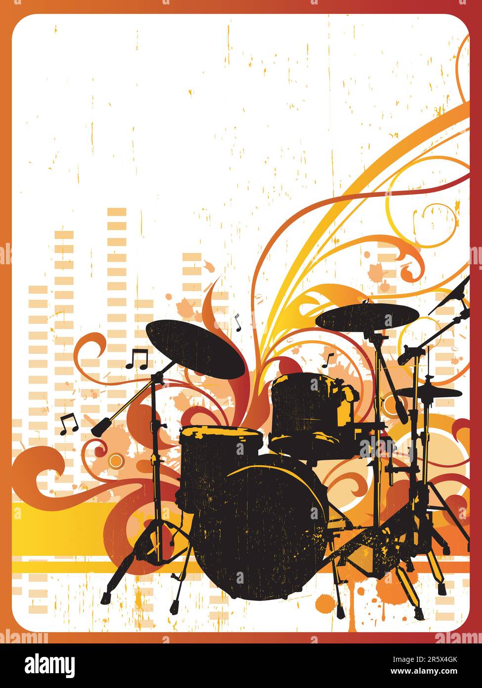 Music musical colour illustration drawing Banque d'images vectorielles ...