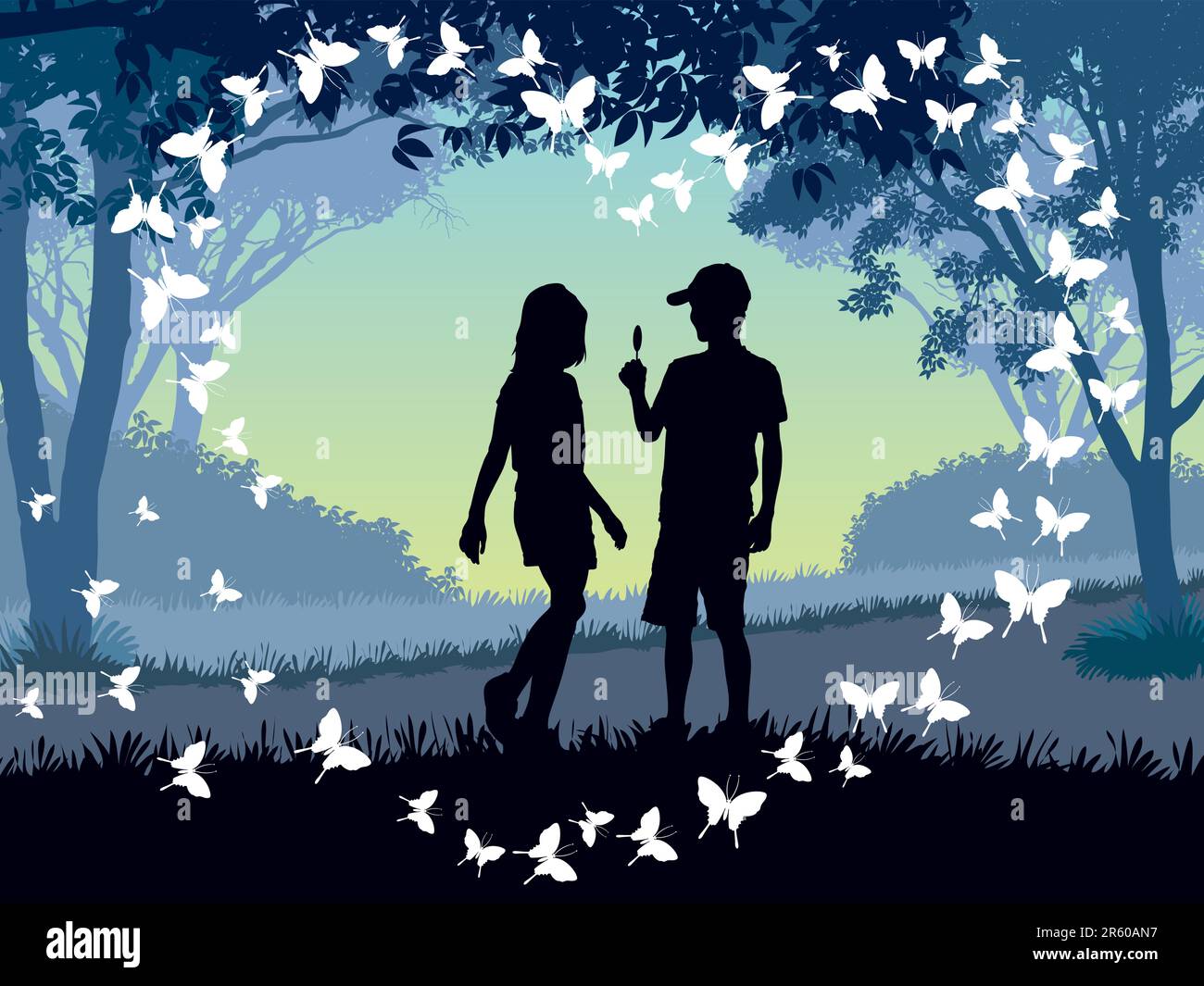 Jeune en plein air Banque d'images vectorielles - Alamy