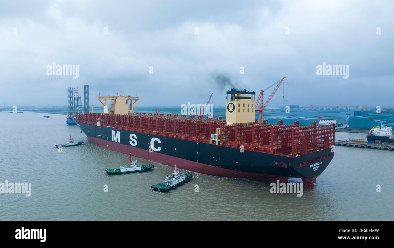 SUZHOU, CHINE - 6 JUIN 2023 - MSC MARIELLA, le plus grand navire à ...