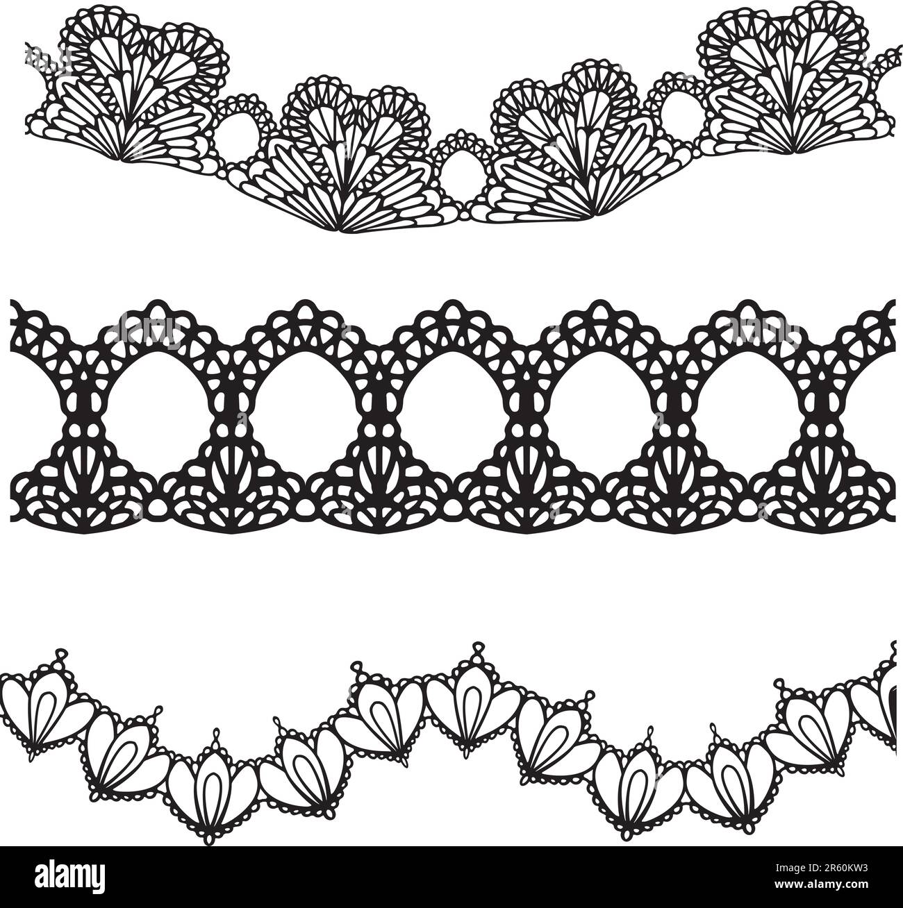 Dessin de dentelle Banque d'images vectorielles - Alamy