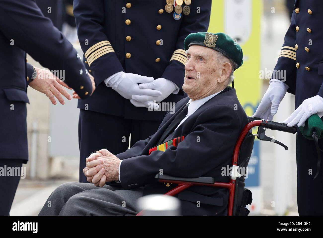 French WWII veteran of the Commando Kieffer Leon Gautier attends a ...