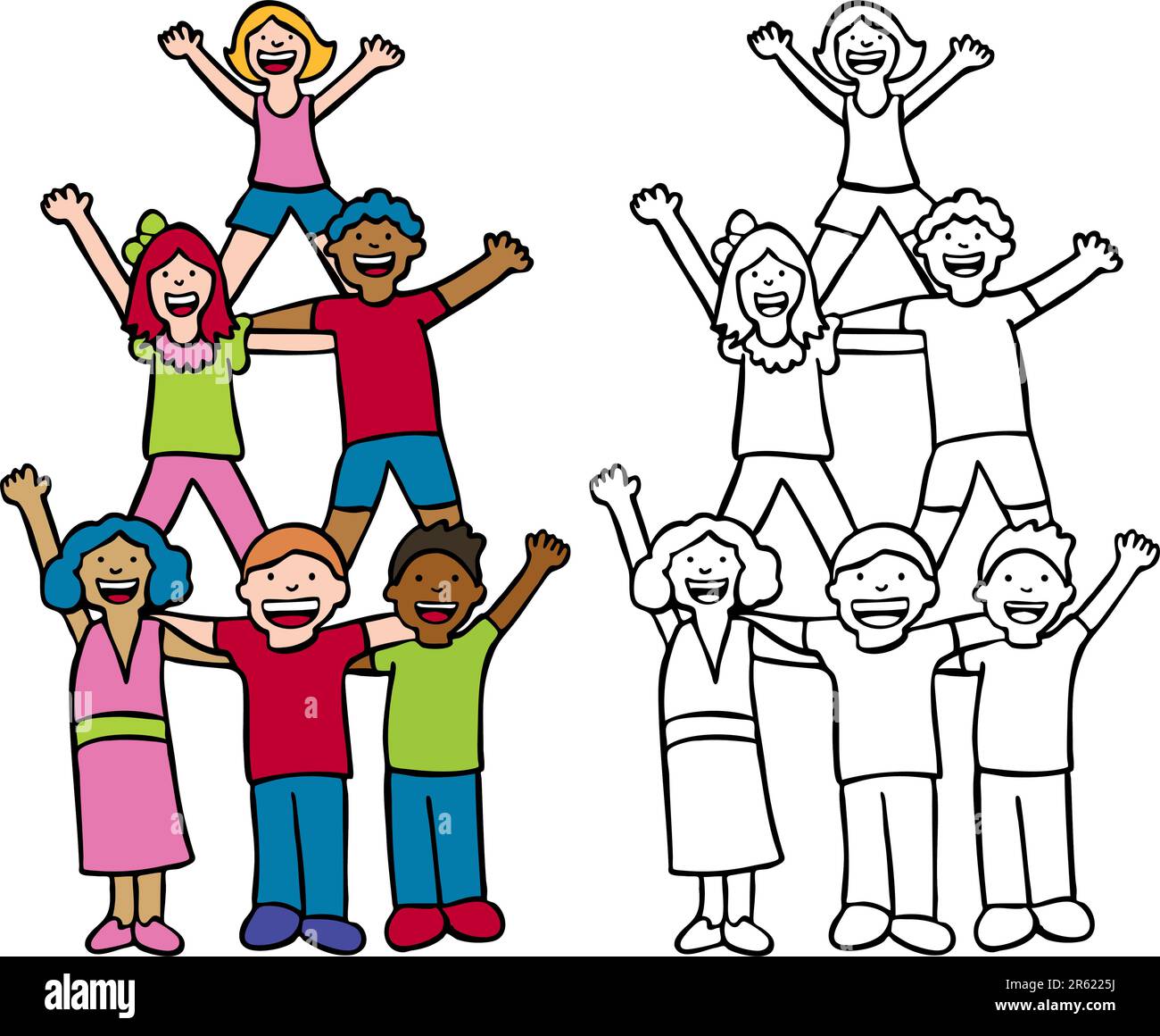 La pyramide humaine Banque d'images vectorielles - Alamy