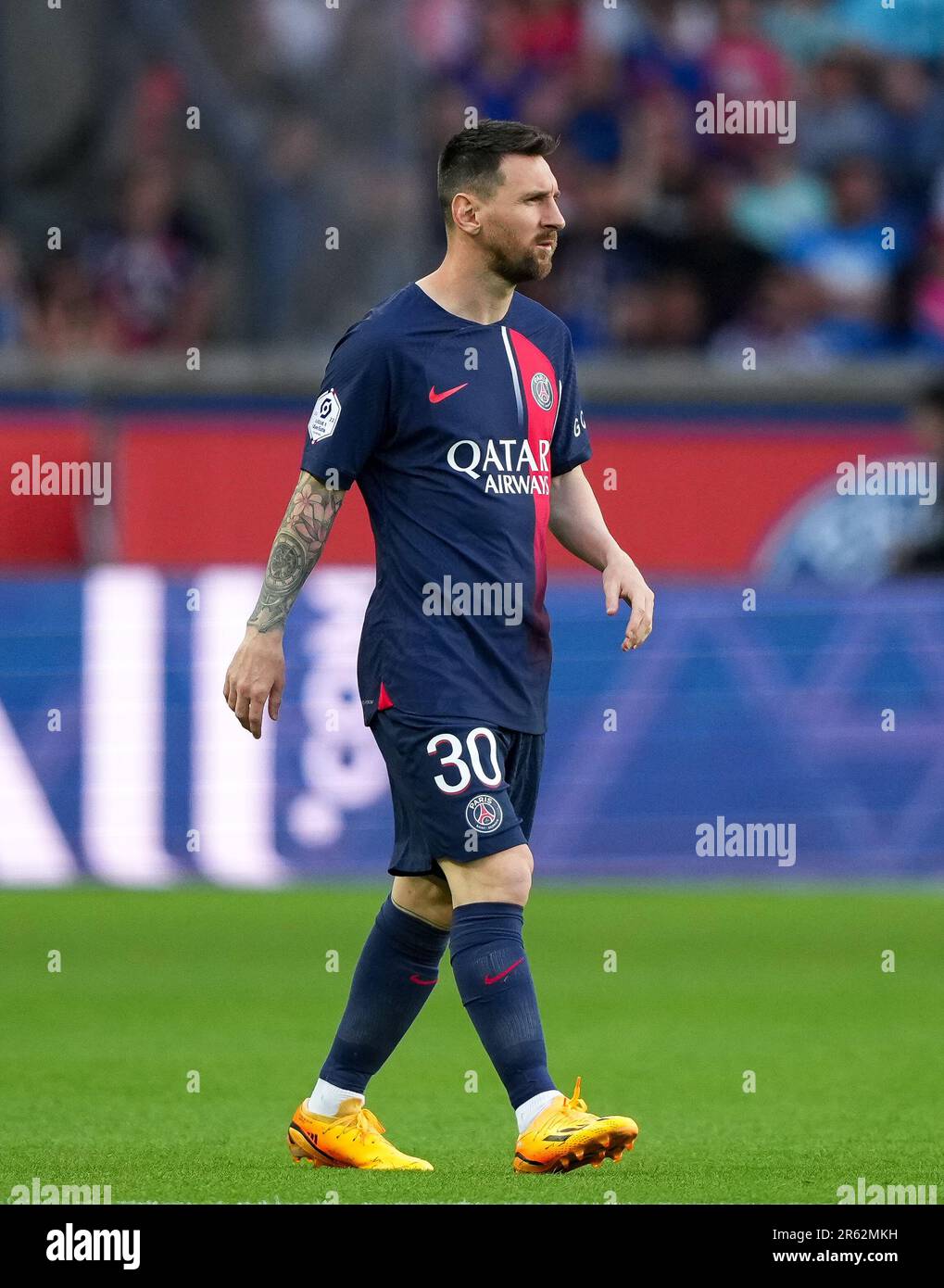 Lionel Messi du PSG lors du match de la Ligue 1 entre Paris Saint ...