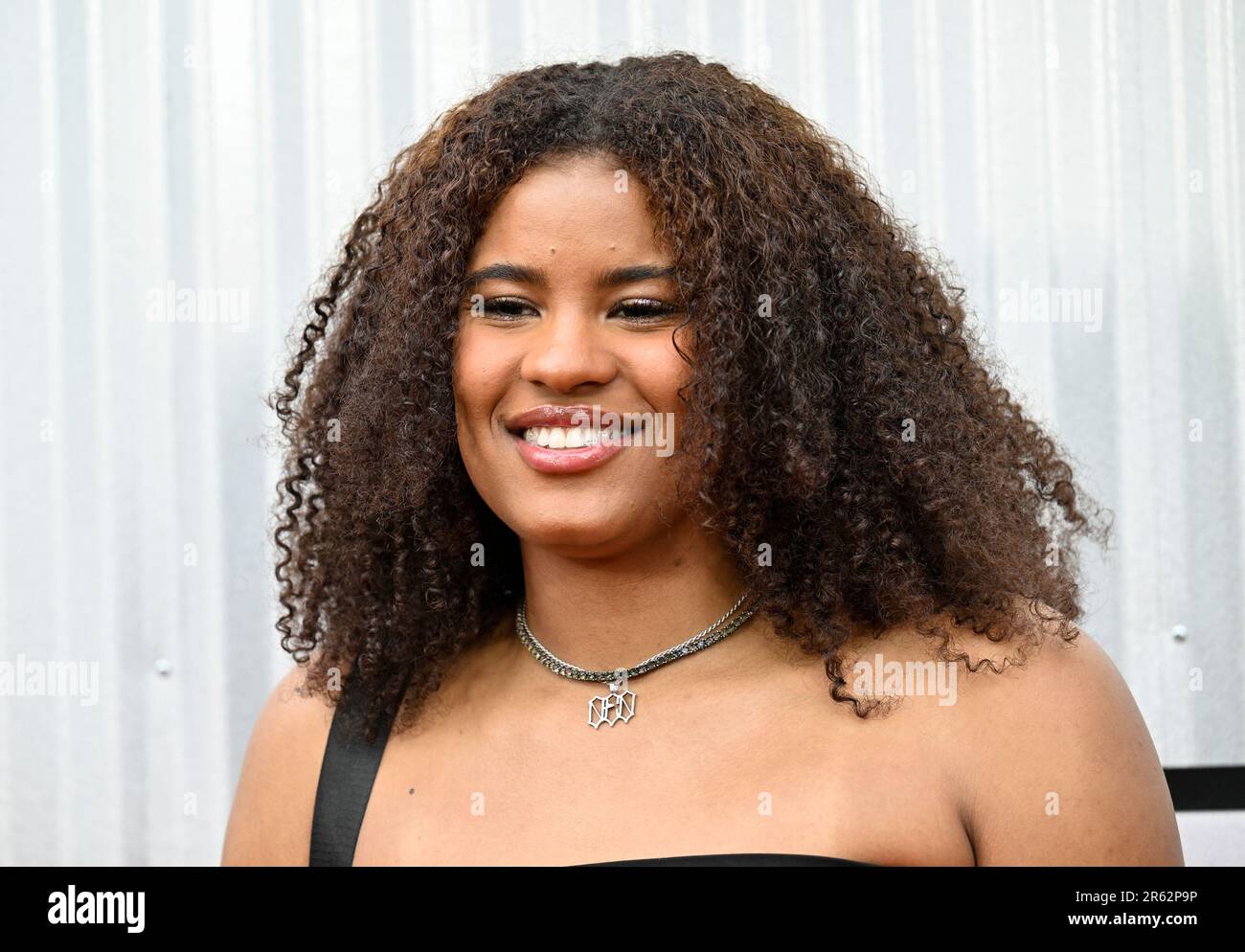 Nyara Sabally attends the premiere of "Transformers: Rise of the Beasts" at the Kings Theater on ...