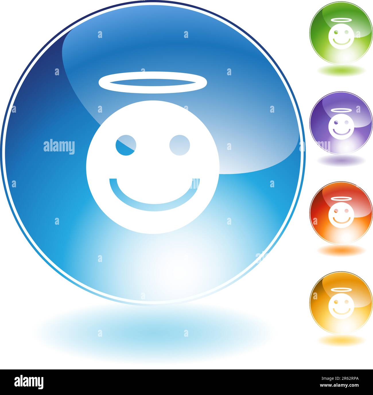 Angel emoticon Banque d'images vectorielles - Alamy
