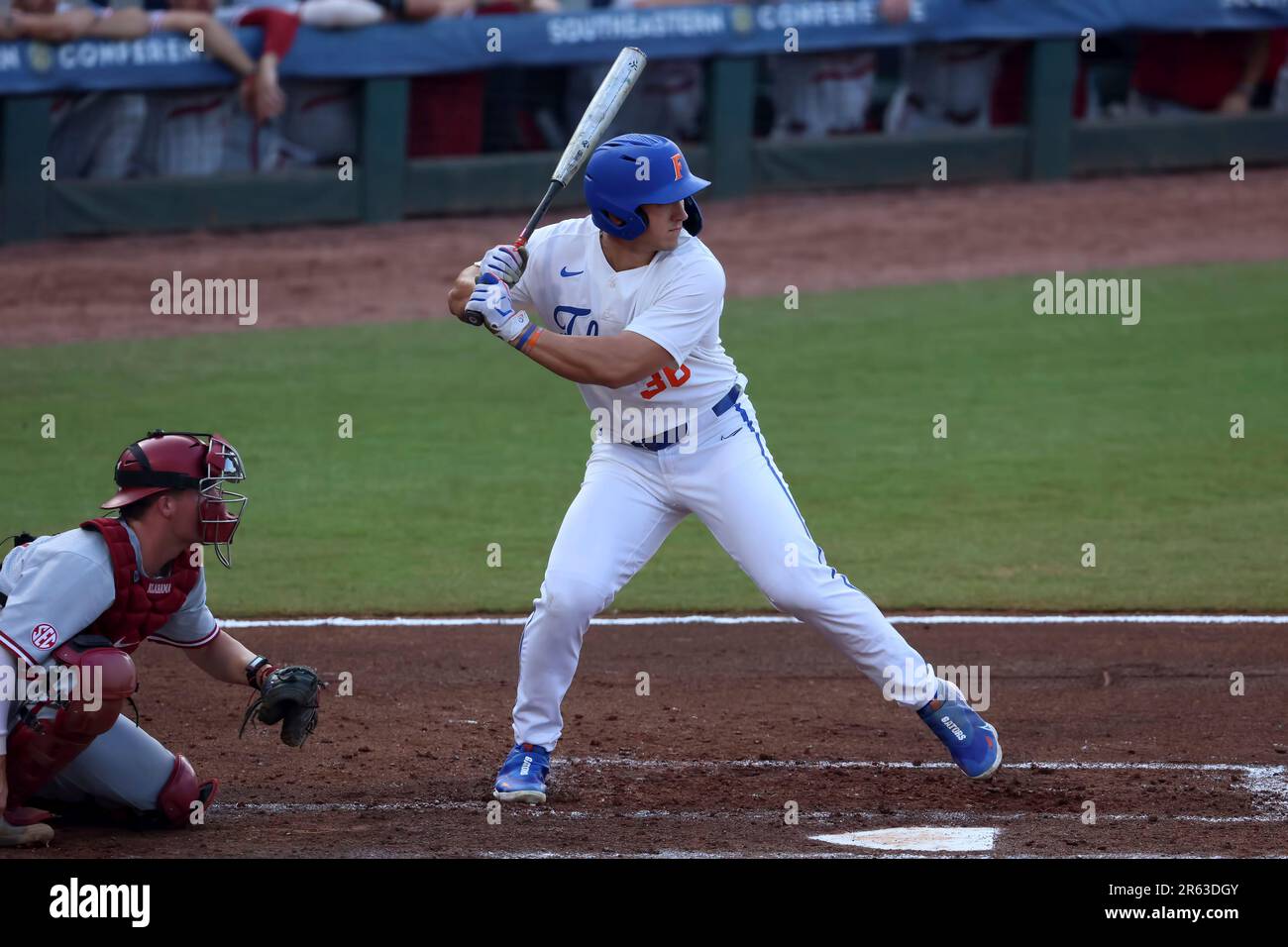 HOOVER, AL - MAY 24: Florida Gators utility Wyatt Langford (36) during ...