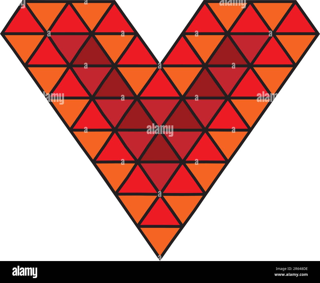 Coeur rouge 3d Banque d'images vectorielles - Alamy