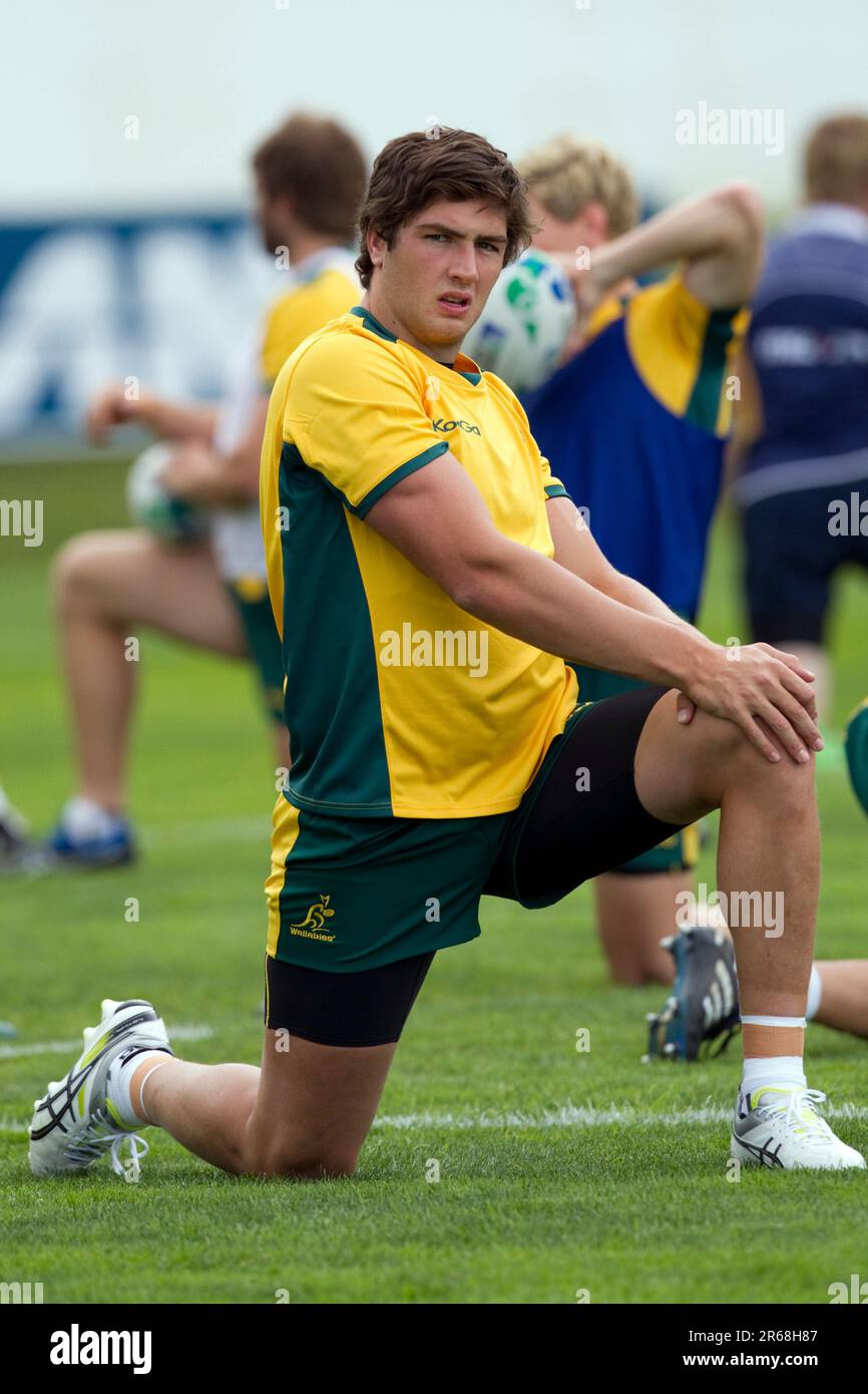 Rob Simmons lors de la première séance d'entraînement de l'équipe ...