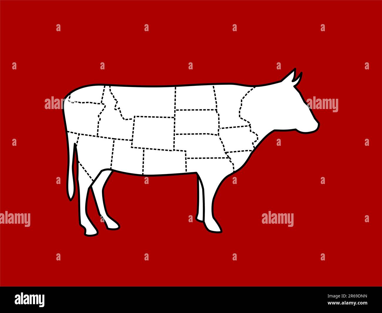 Bovins holstein frisons Banque d'images vectorielles - Alamy