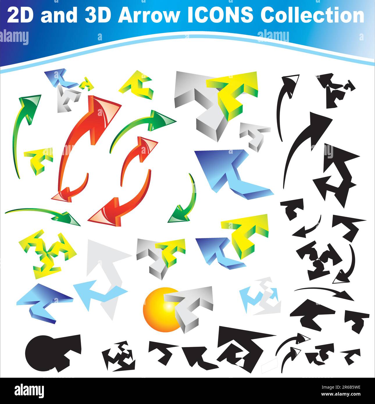 Logo 2d 3d Banque d'images vectorielles - Alamy